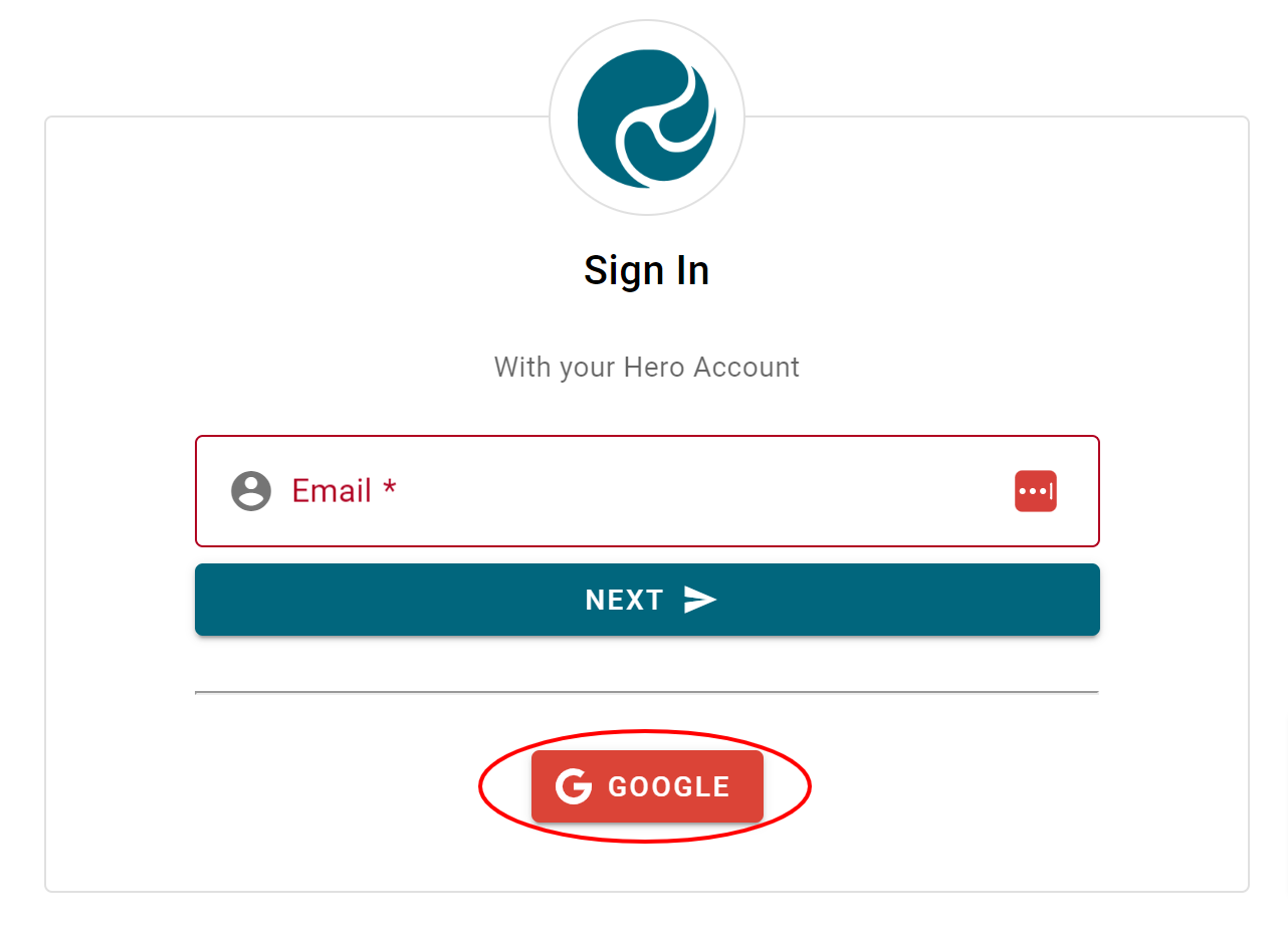 Logging into Hero with your Google Account – Hero