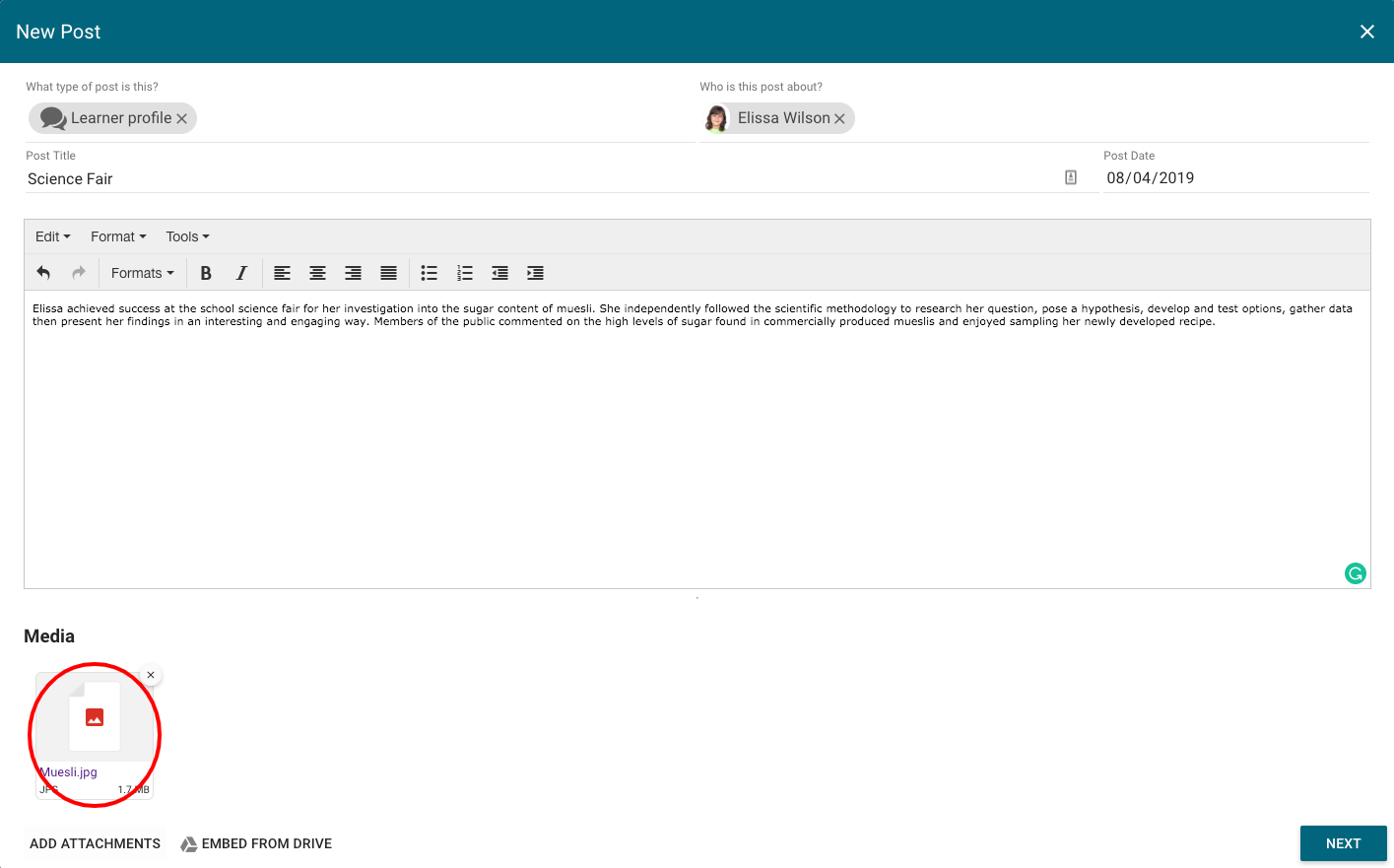 Writing a Post – Hero