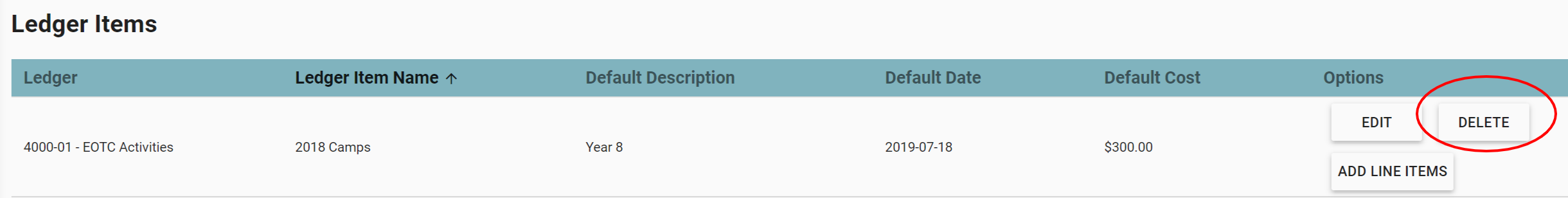 Creating and Maintaining Ledger Items – Hero