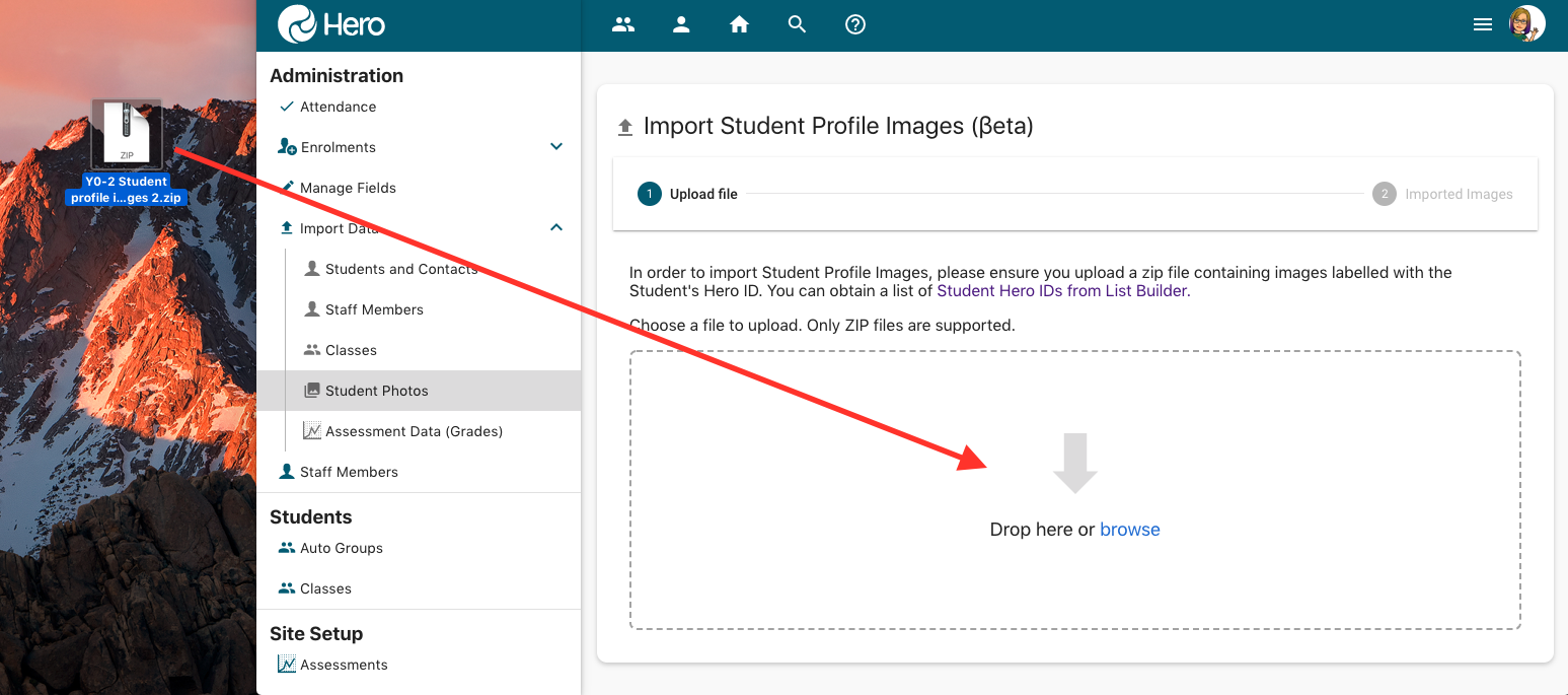 Importing Student Profile Images in Bulk – Hero