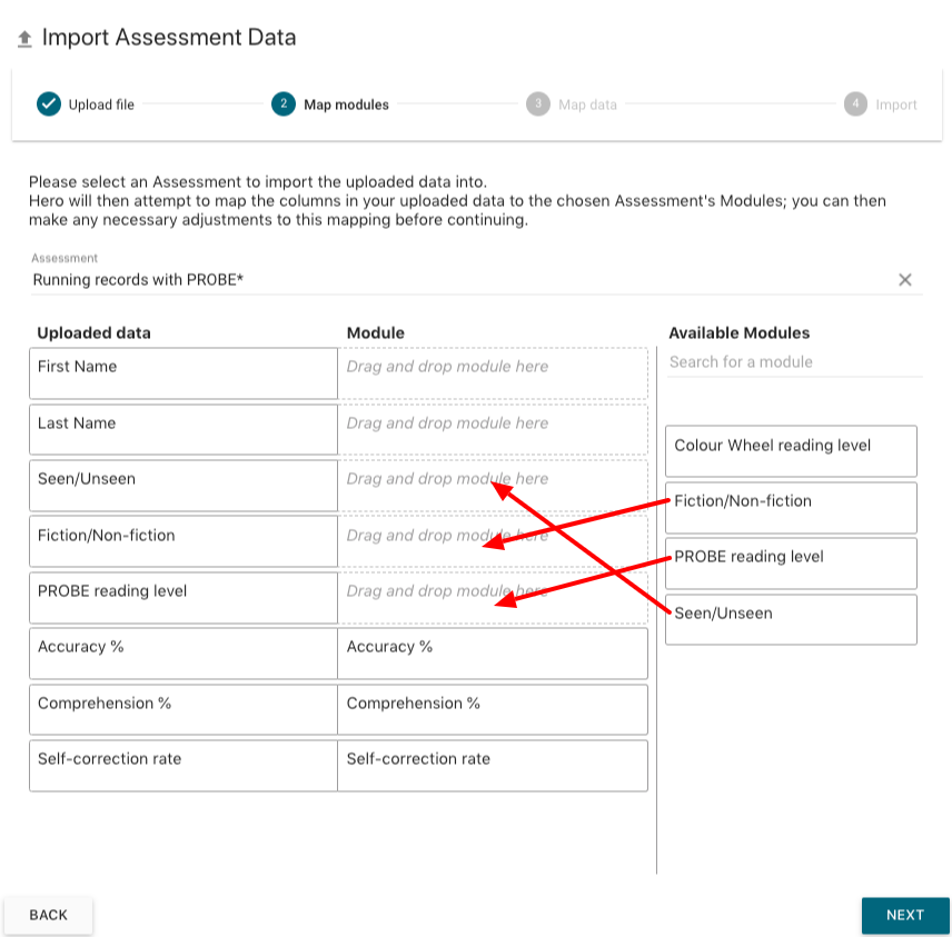 Import Assessment Data – Hero