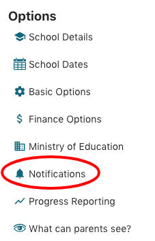 Setting School Post Notification Options – Hero