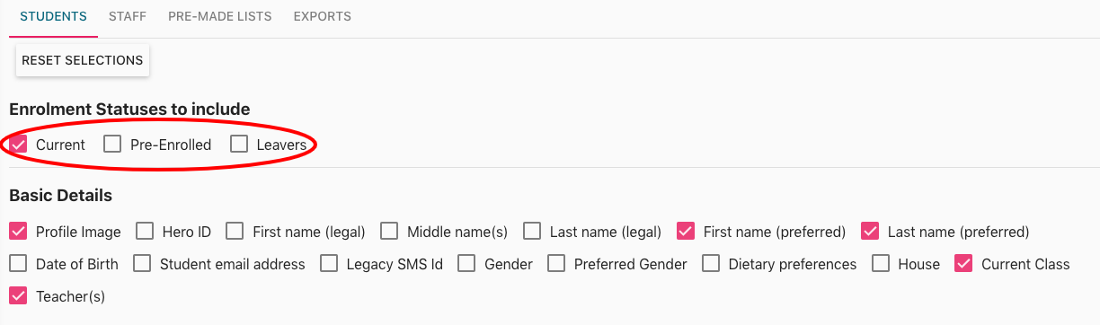 Building a List of Student Information – Hero