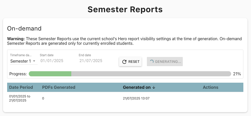 NSW - Downloading Semester Reports for the Whole School – Hero